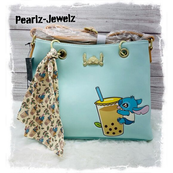 Loungefly | Bags | Loungefly Disney Lilo Stitch Boba Blue Scarf ...